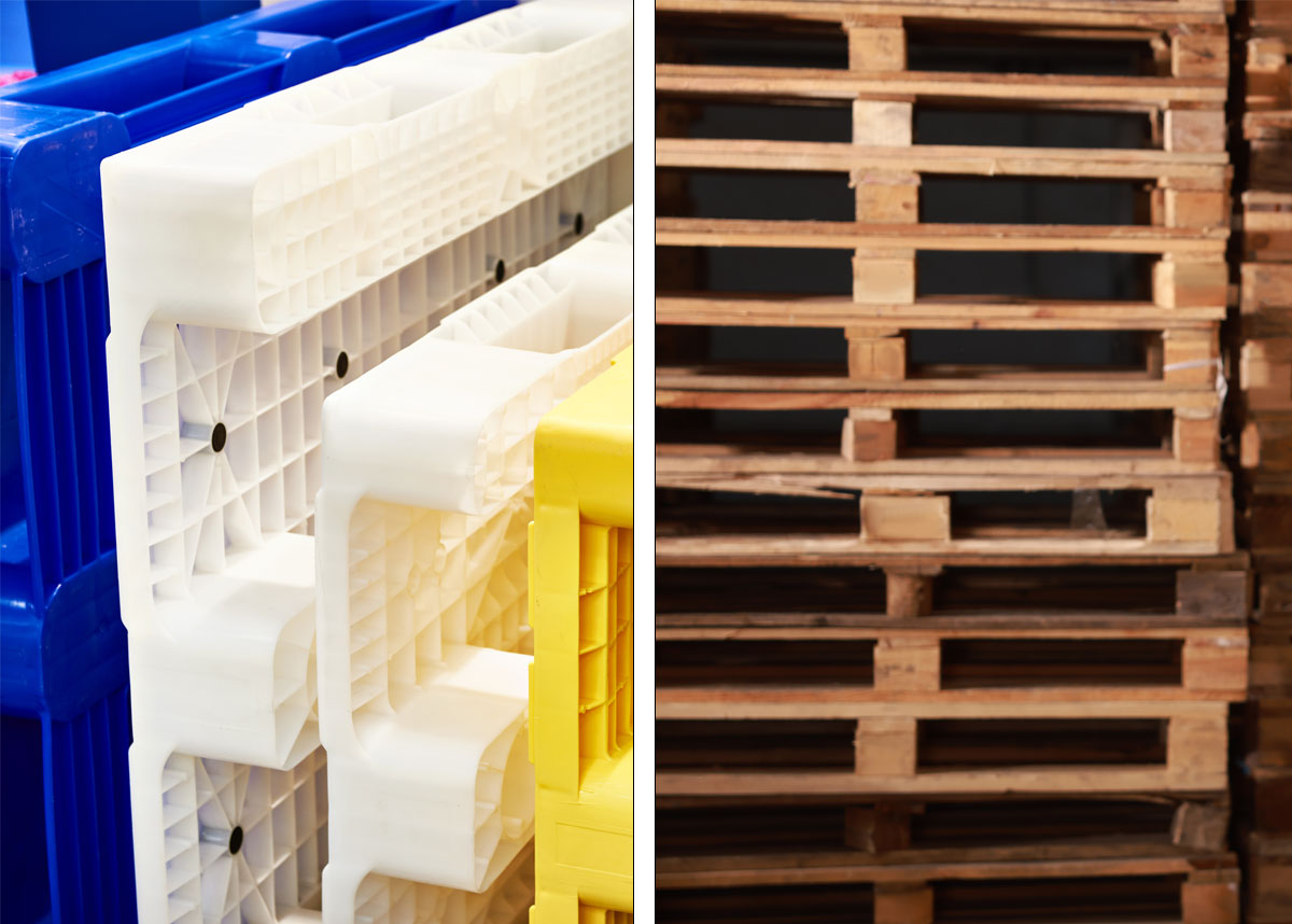Plastic Pallets Vs Wood Pallets Bandg Industries